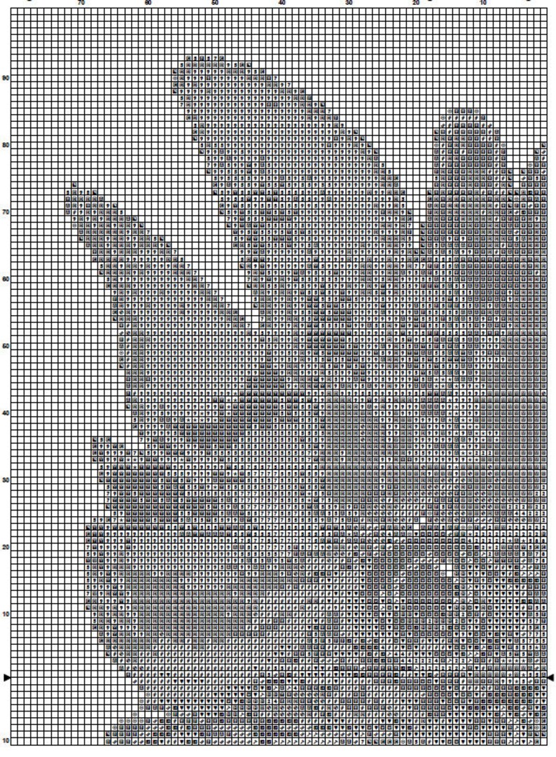 Rooster Cross Stitch Pattern 1 Instant PDF Download Chicken | Etsy