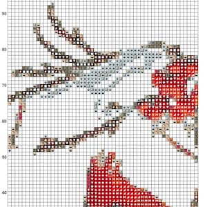Cardinals Heart Cross Stitch Pattern 1 Instant PDF Download ...