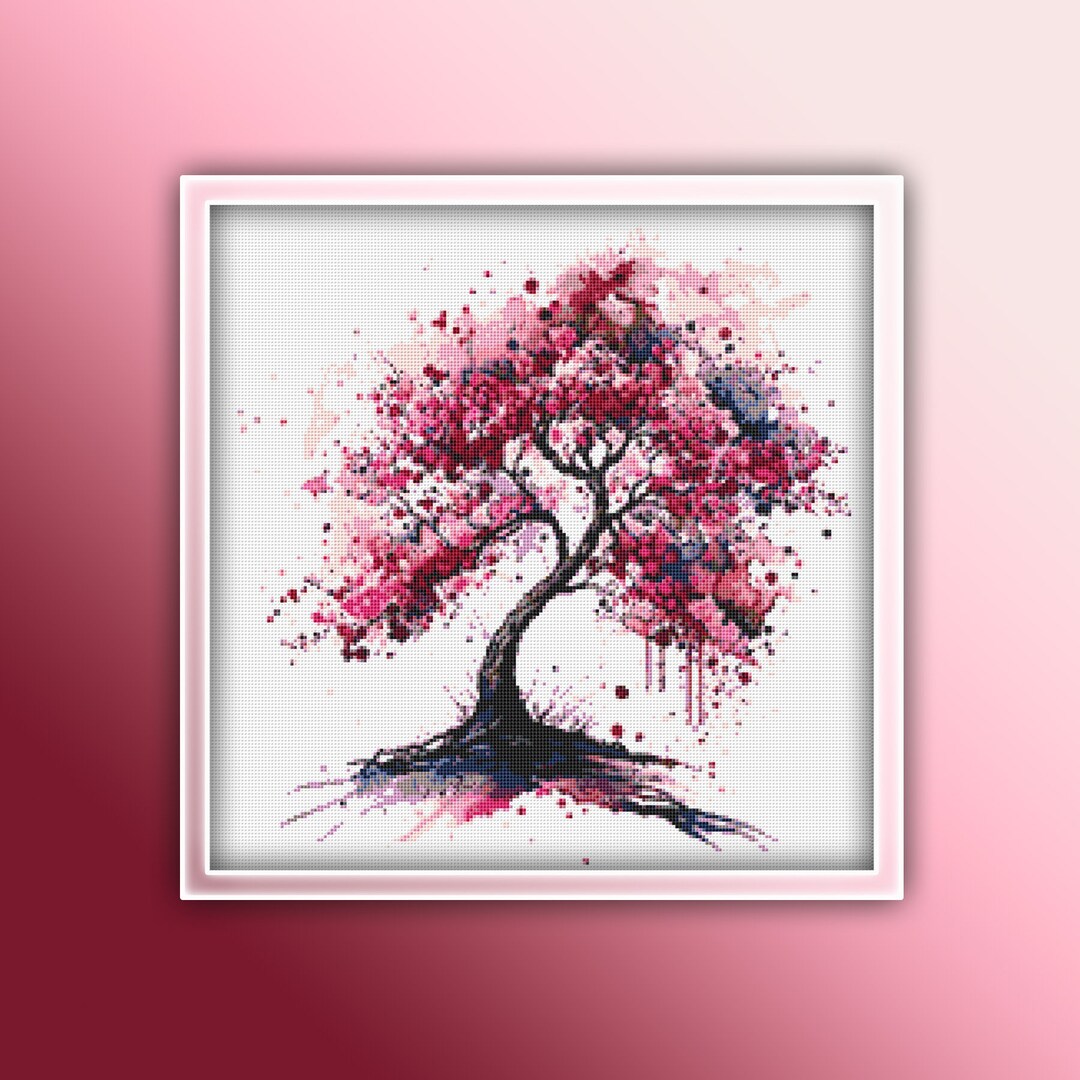 Cherry Blossom Tree 3 Cross Stitch Pattern Instant PDF Download ...