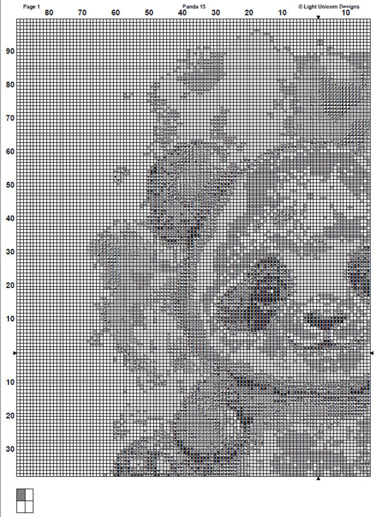 Panda Cross Stitch Pattern 15 Instant Download Instant PDF Download ...