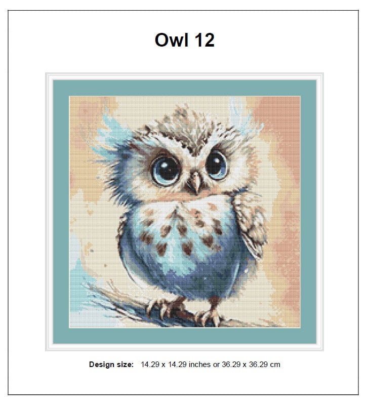 Owl Cross Stitch Pattern 12 Instant Download Instant PDF - Etsy