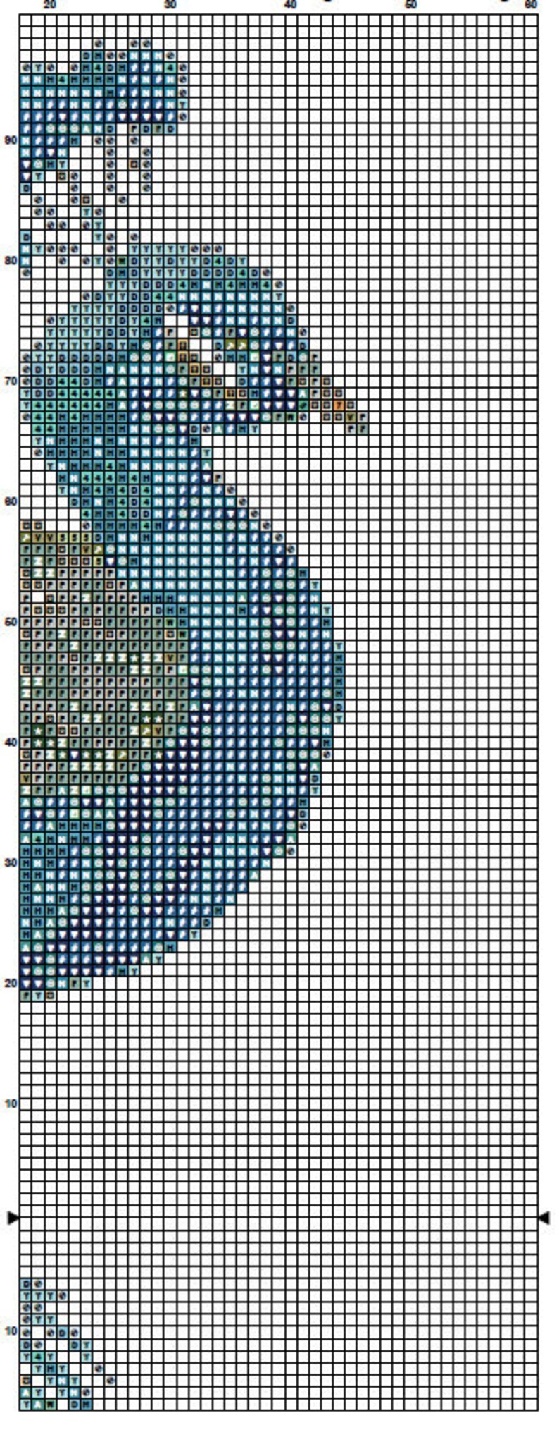 Peacock Cross Stitch Pattern 1 Instant PDF Download Peacock | Etsy
