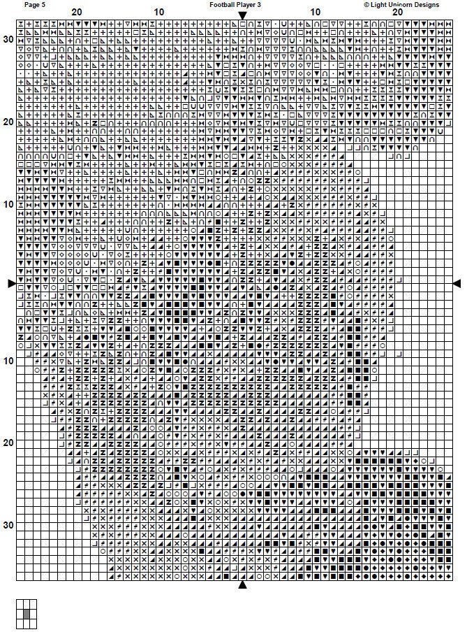 Football Player Cross Stitch Pattern 3 Instant Download Instant PDF ...