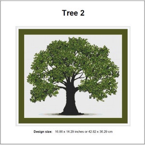 Tree Cross Stitch Pattern 2 Instant PDF Download | Summer Tree ...