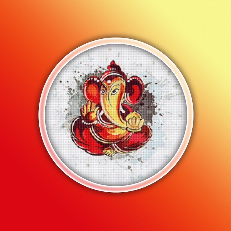 Ganesha Cross Stitch Pattern - Etsy