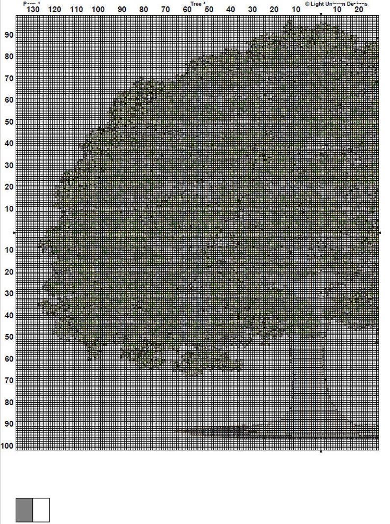 Tree Cross Stitch Pattern 1 Instant PDF Download | Summer Tree ...
