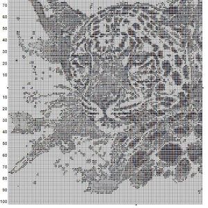 Snow Leopard Cross Stitch Pattern 11 Instant PDF Download - Leopard Watercolor Cross Stitch ...