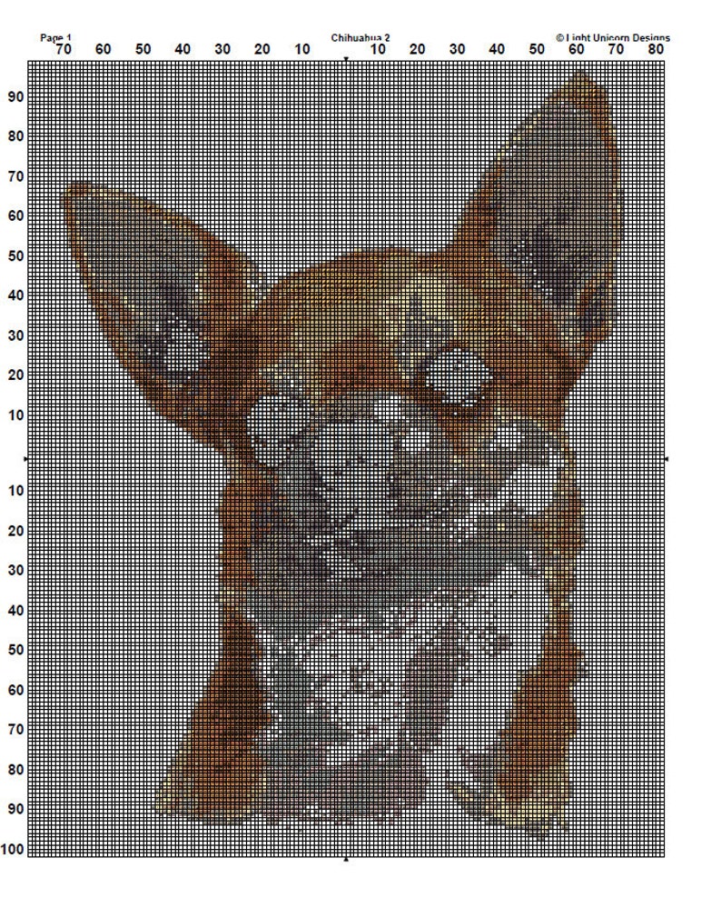 Chihuahua Cross Stitch Pattern 2 Instant PDF Download Dog - Etsy