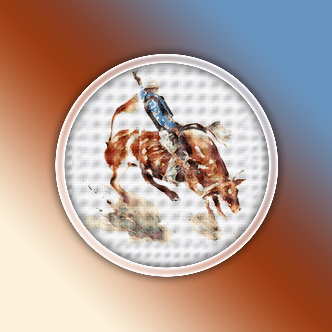Bull Rodeo Cross Stitch Pattern 1 Instant PDF Download - Etsy