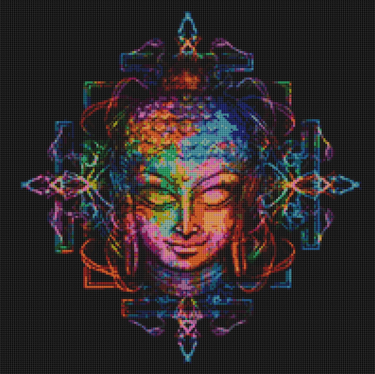 Buddha Cross Stitch Pattern 3 Instant Download Instant PDF | Etsy