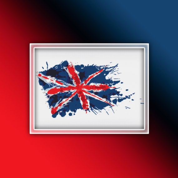 Union Jack Flag Cross Stitch Pattern 1 Instant PDF Download | Etsy