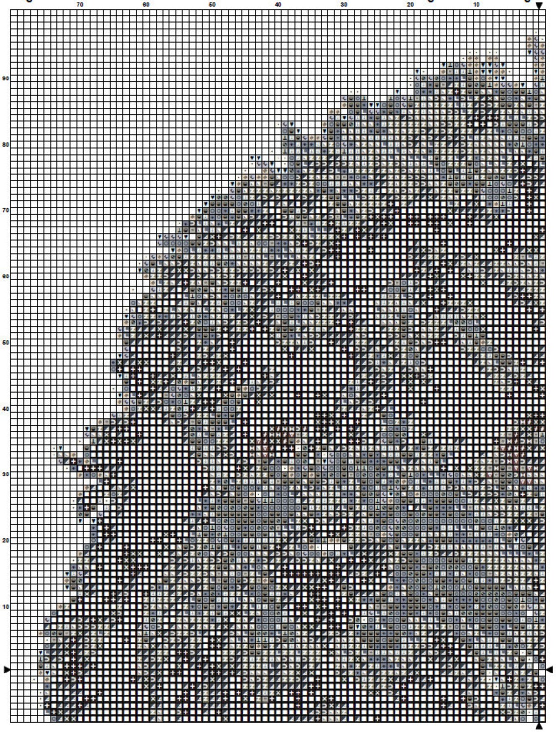 Black Poodle Cross Stitch Pattern Instant PDF Download Brown - Etsy