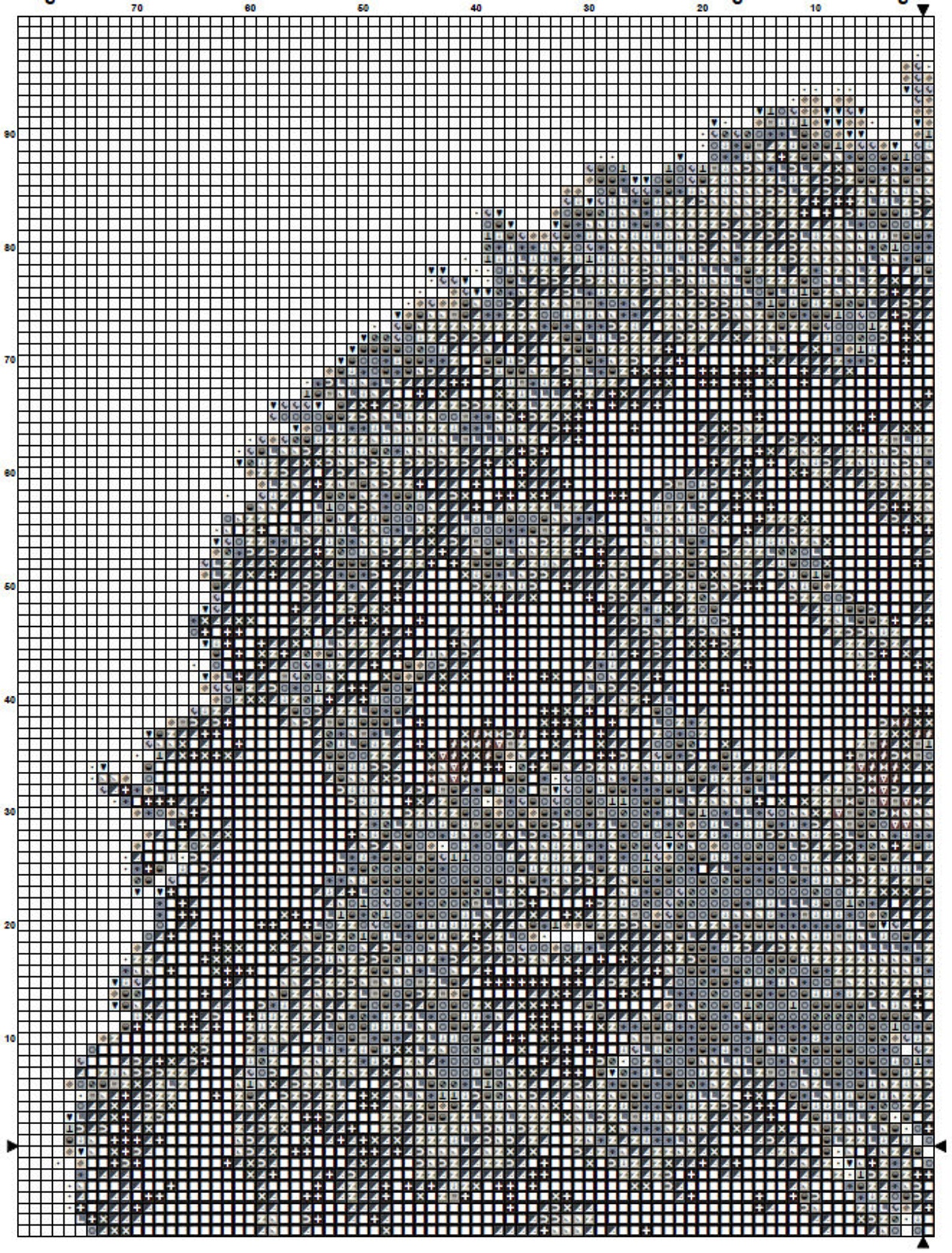 Black Poodle Cross Stitch Pattern Instant PDF Download Brown - Etsy