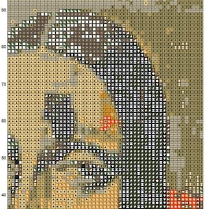 Mona Lisa Cross Stitch Pattern 5 Instant PDF Download - Leonardo Da ...