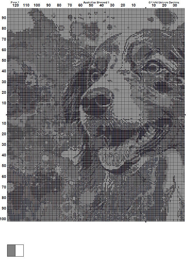 Australian Shepherd Cross Stitch Pattern 1 Instant PDF Download - Dog ...
