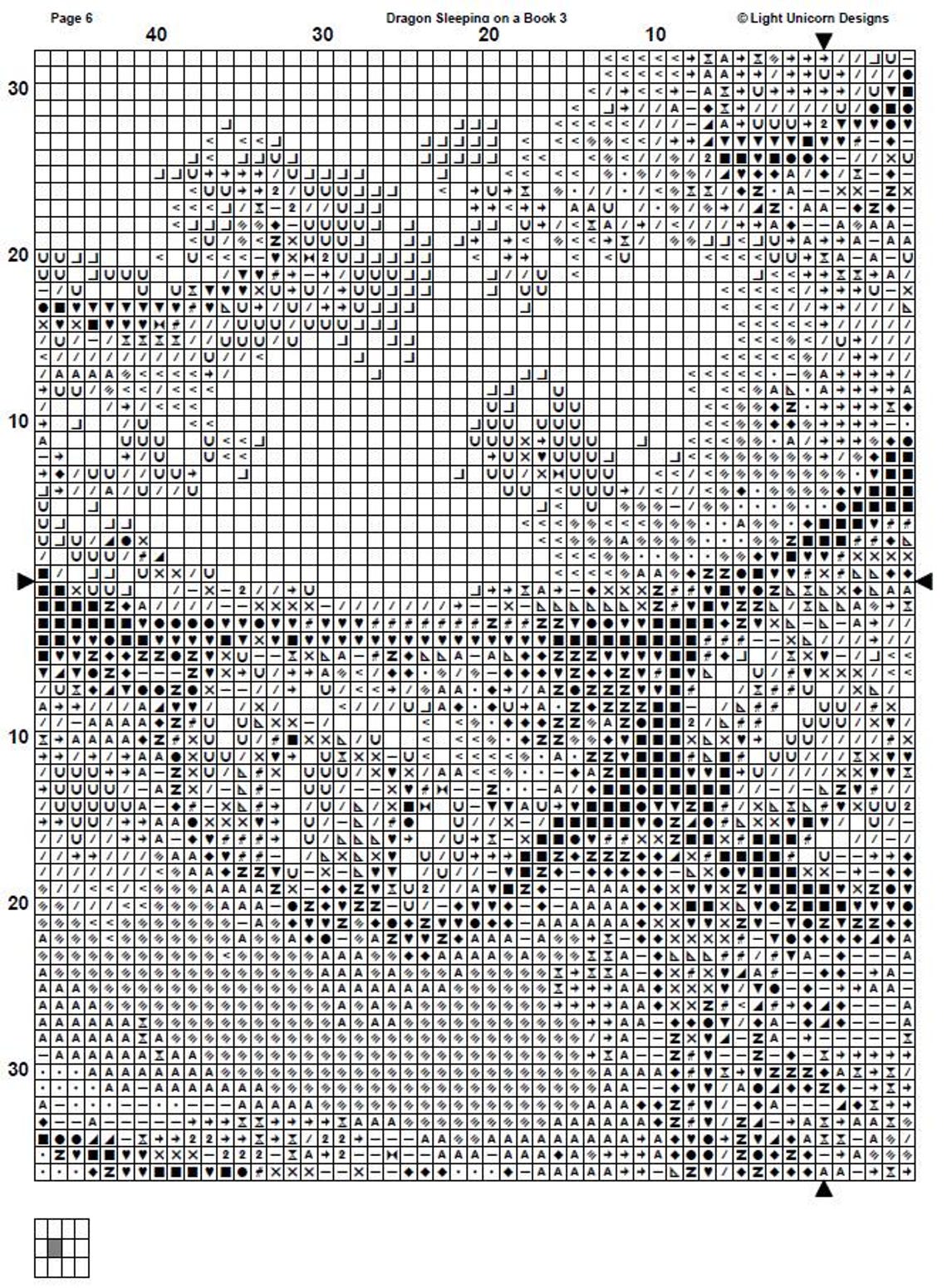 Dragon Sleeping on a Book Cross Stitch Pattern 3 Instant PDF Download ...
