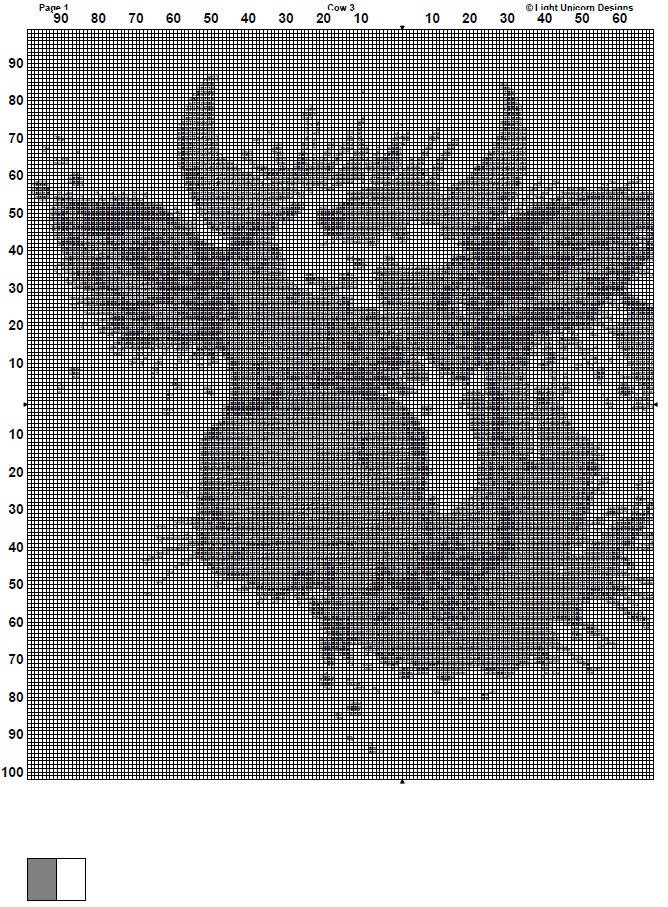 Cow Cross Stitch Pattern 3 Instant PDF Download - Cow Watercolor Cross ...