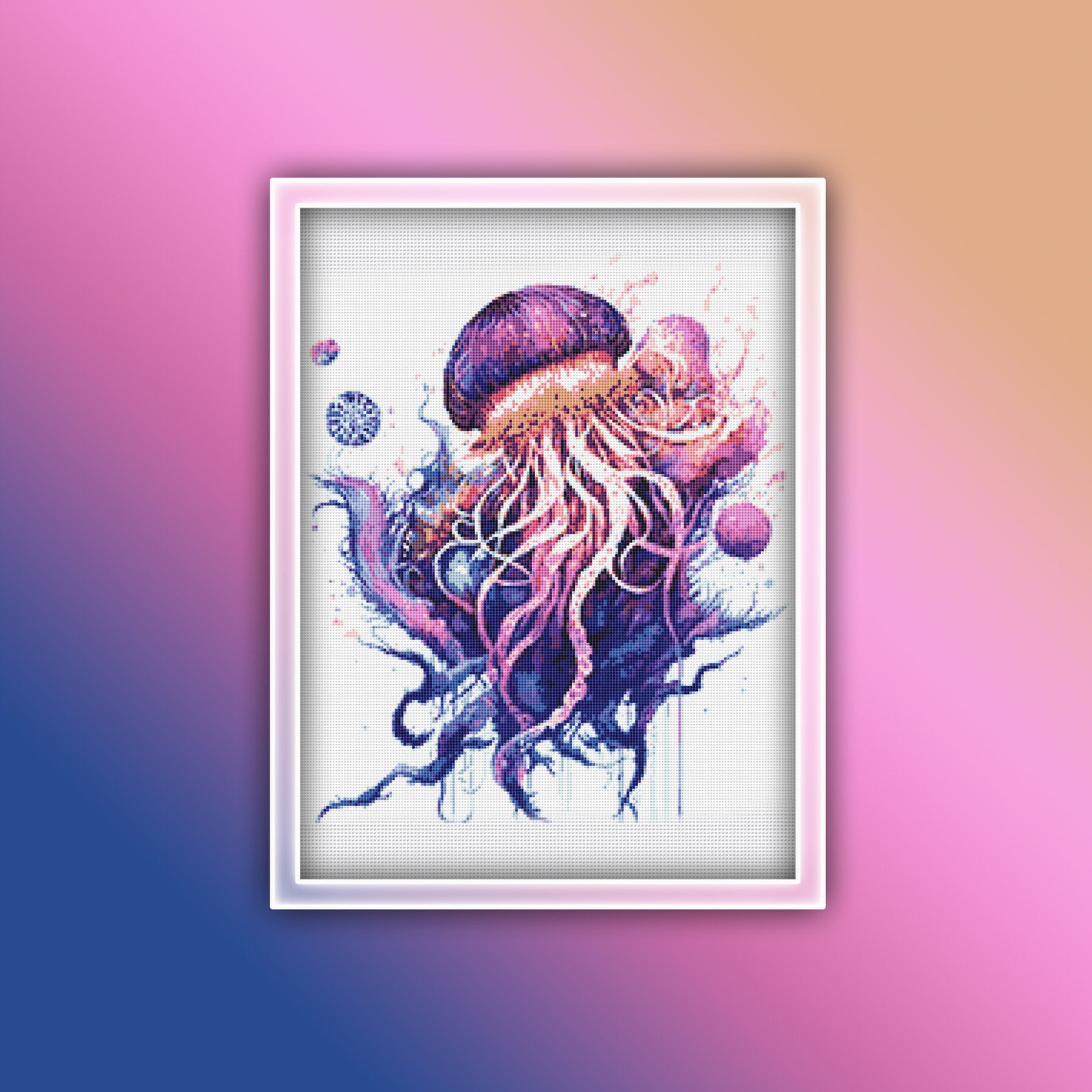 Jellyfish Cross Stitch Pattern 7 Instant PDF Download - Sea Jellies ...