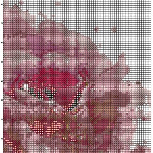 Single Pink Rose Cross Stitch Pattern Instant PDF Download | Etsy