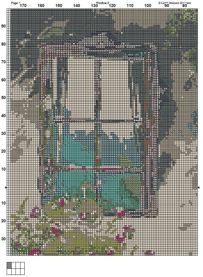 Window Cross Stitch Pattern 2 Instant PDF Download - Flowers on the ...