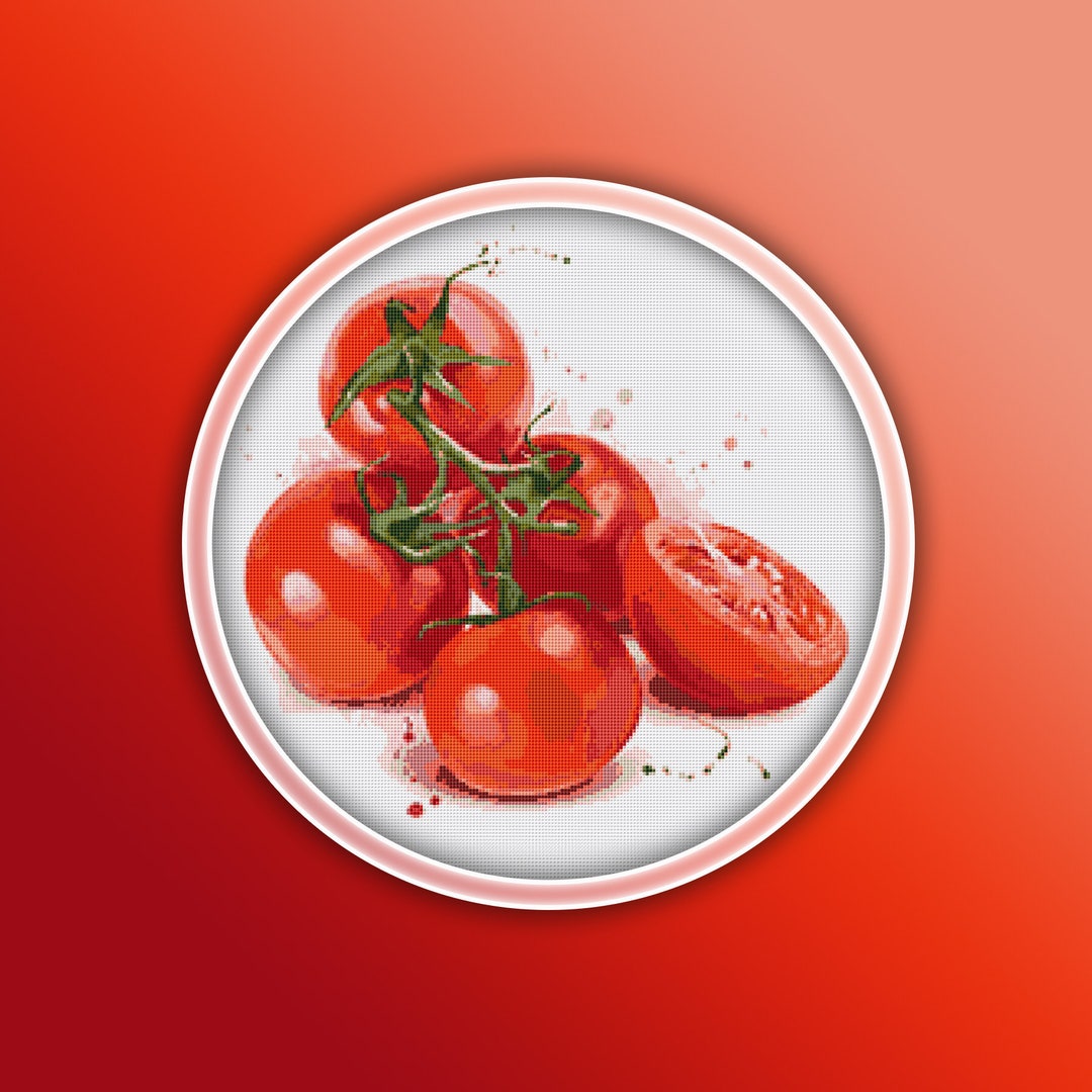 Tomatoes Cross Stitch Pattern 1 Instant PDF Download - Tomato ...