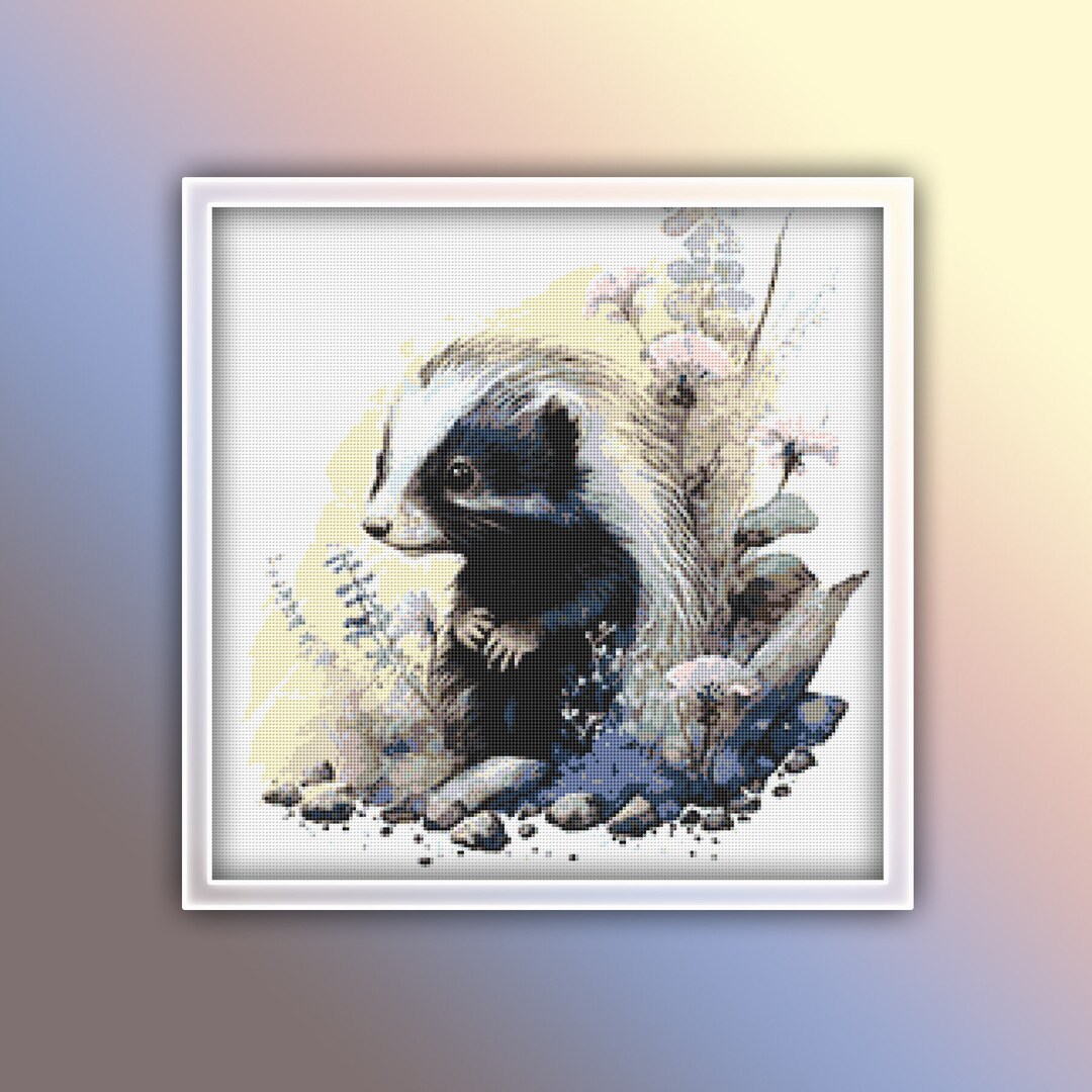 Skunk Cross Stitch Pattern 4 Instant Download Instant PDF Download ...