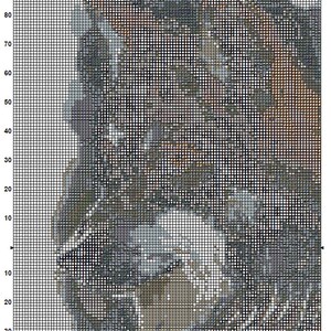 Wolf Cross Stitch Pattern 2 Instant PDF Download - Wolf Watercolor ...