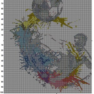 Soccer Player Cross Stitch Pattern 3 Instant Download Instant PDF ...