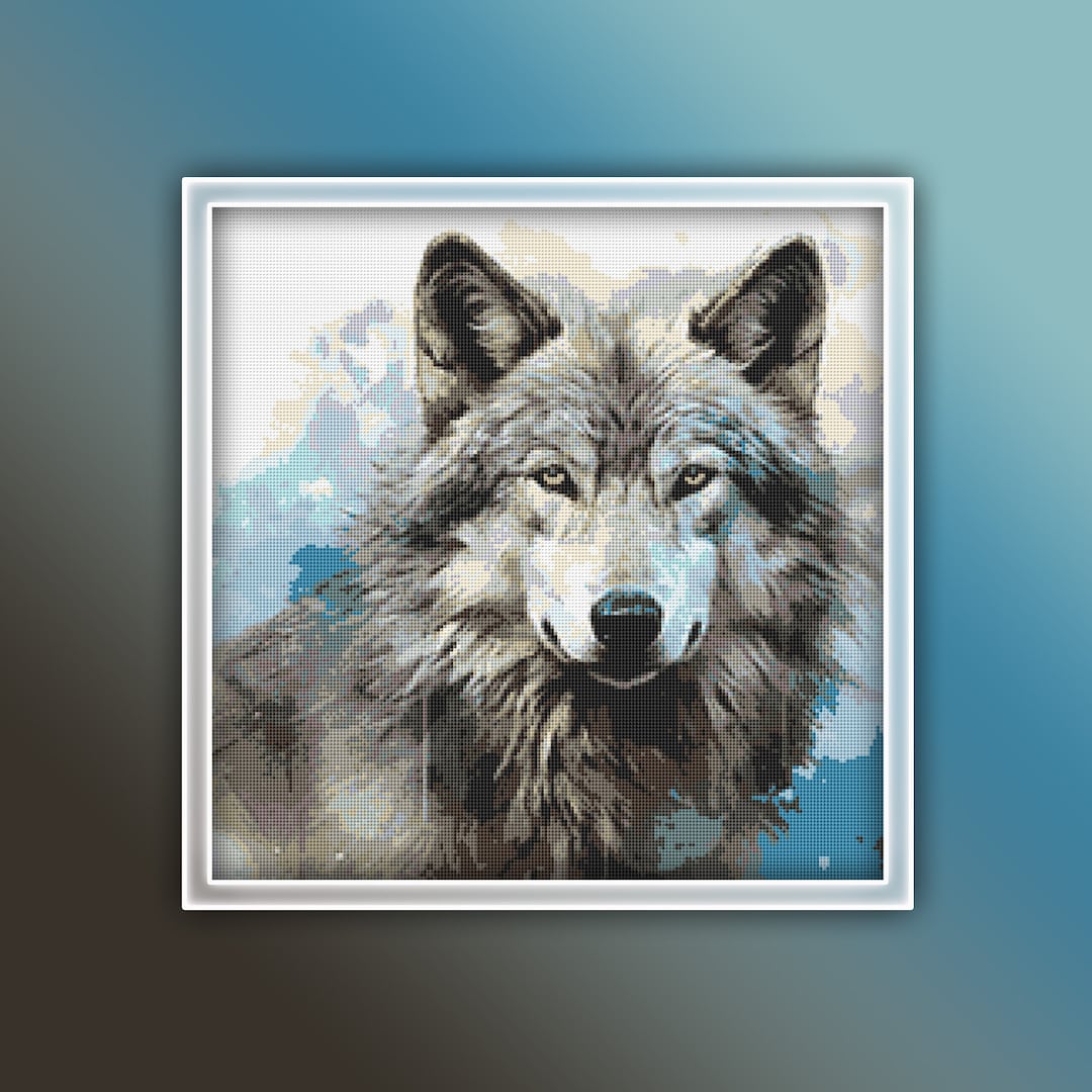 Wolf Cross Stitch Pattern 9 Instant PDF Download - Wolf Watercolor ...