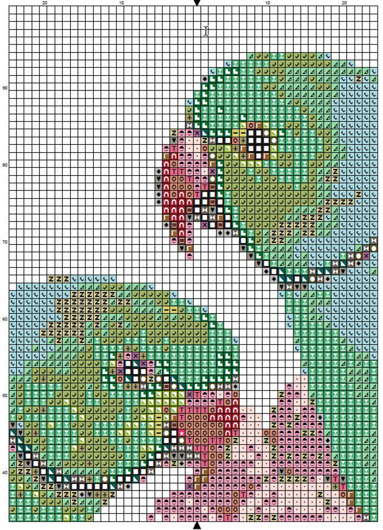 Ringed Parakeets Cross Stitch Pattern 1 Instant PDF Download | Etsy