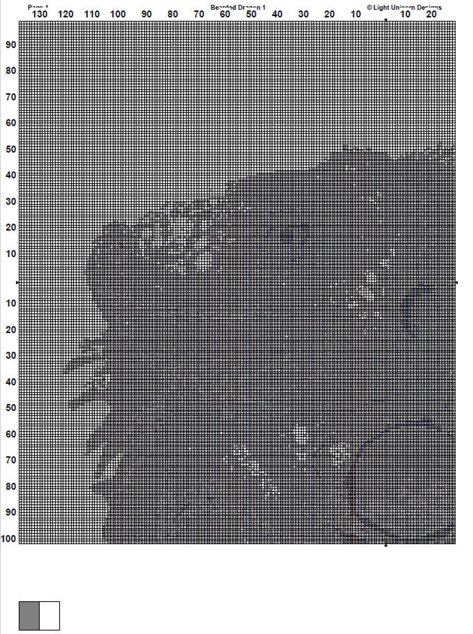 Bearded Dragon Cross Stitch Pattern 1 Instant PDF Download - Iguana ...