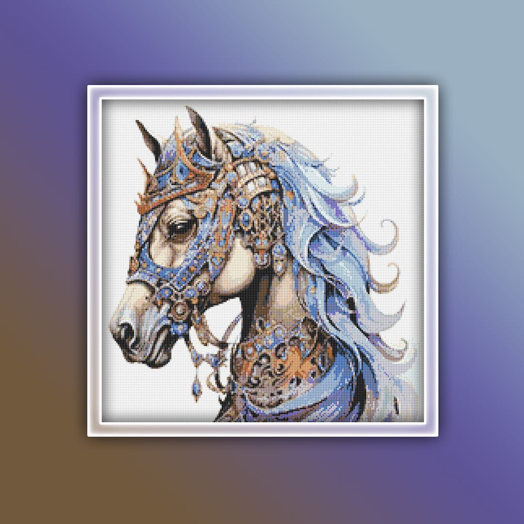 Armored Horse Cross Stitch Pattern 4 Instant PDF Download - Horse ...
