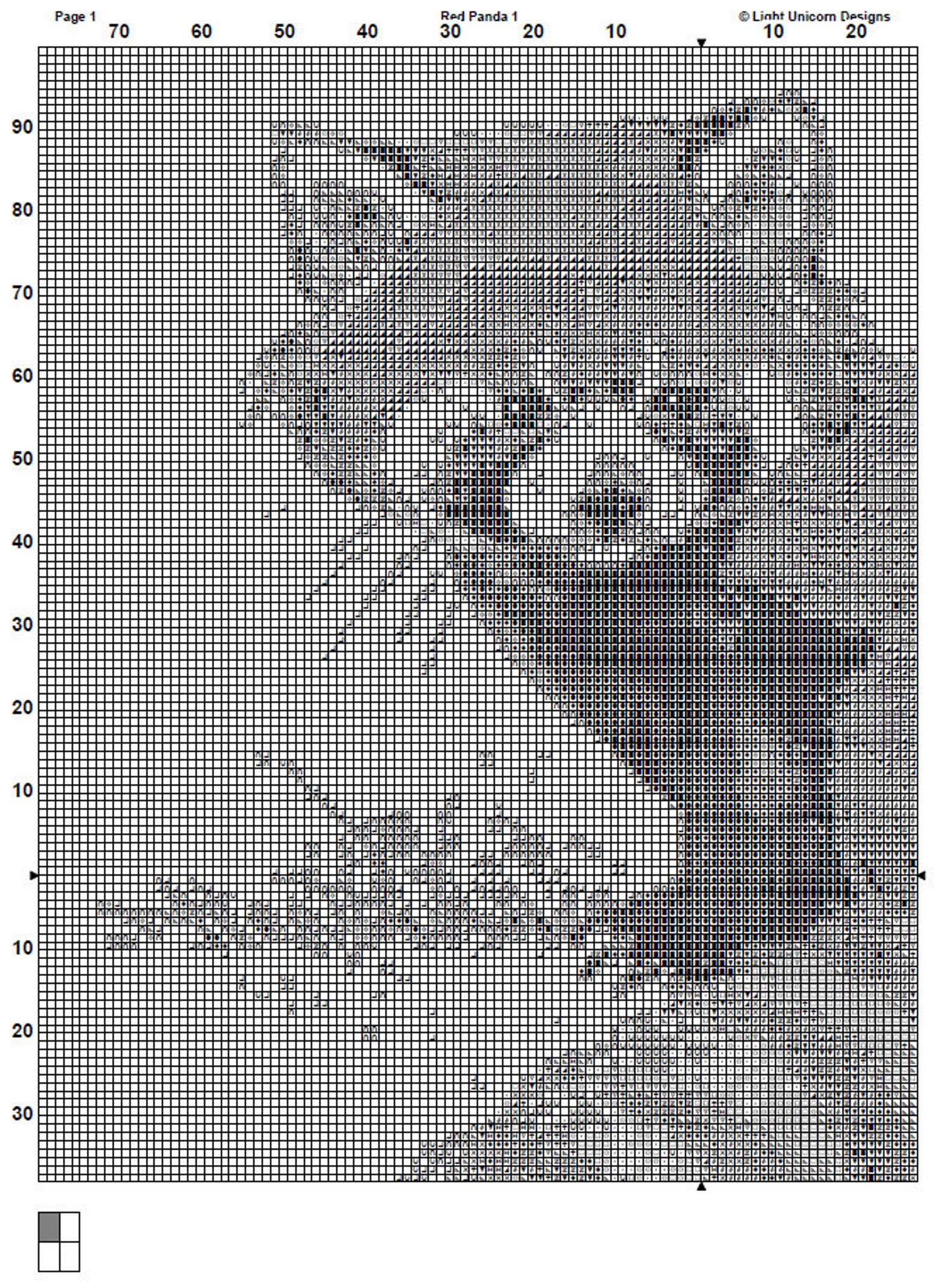 Red Panda Bear Cross Stitch Pattern 1 Instant PDF Download Red Panda ...