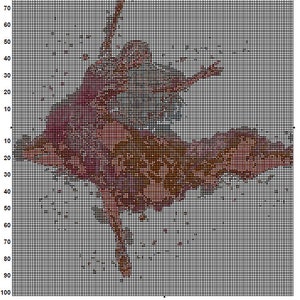 Dancing Woman Cross Stitch Pattern Instant PDF Download - Ballerina ...