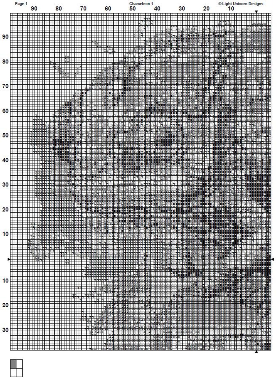 Chameleon Cross Stitch Pattern 1 Instant PDF Download - Chameleon ...