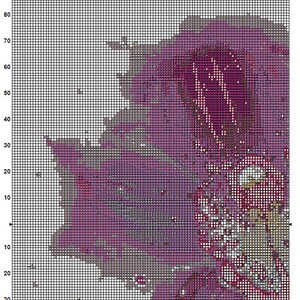 Orchid Cross Stitch Pattern 1 Instant PDF Download - Flowers Watercolor ...