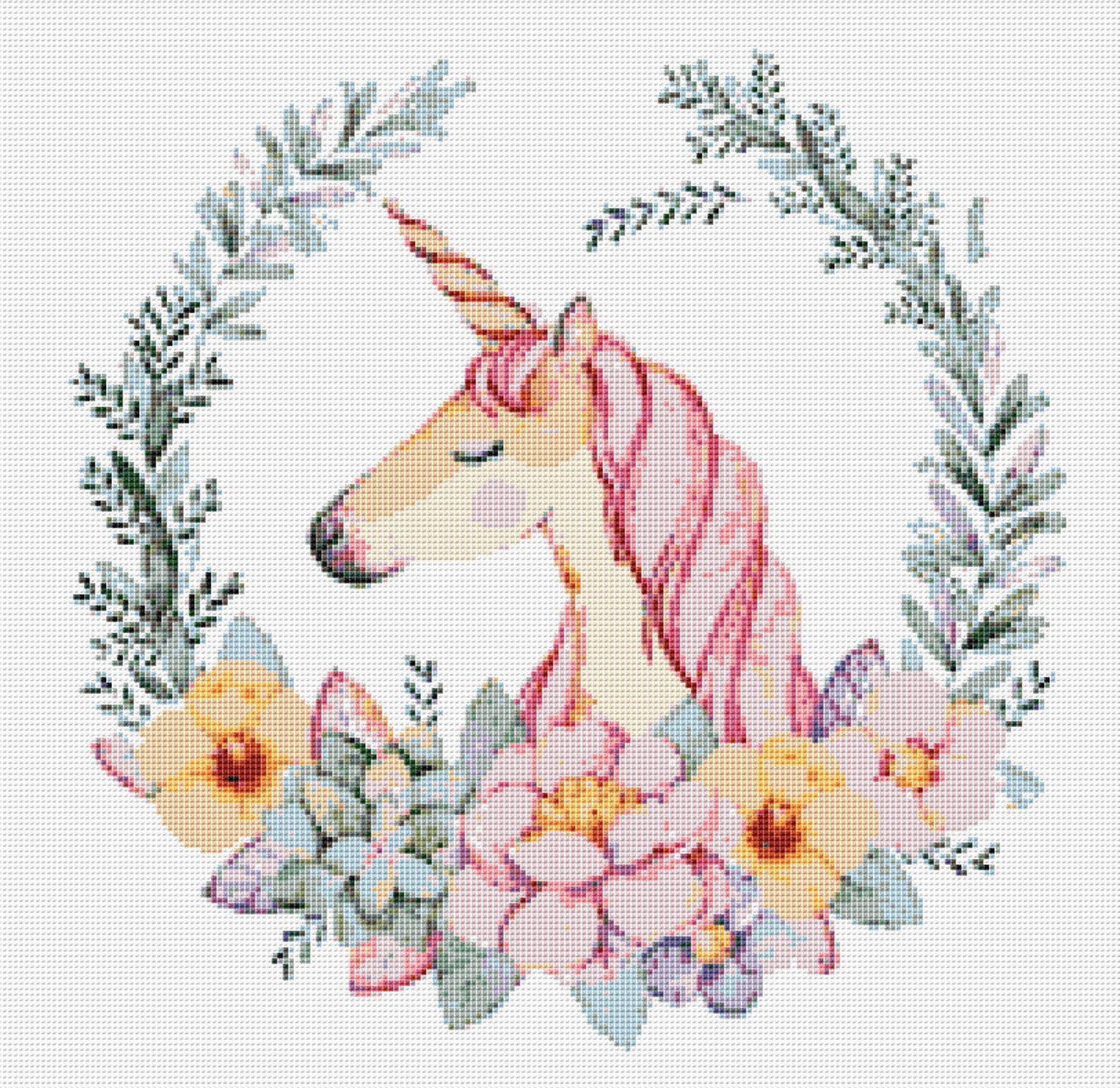 Unicorn Cross Stitch Pattern 6 Instant PDF Download Unicorn - Etsy