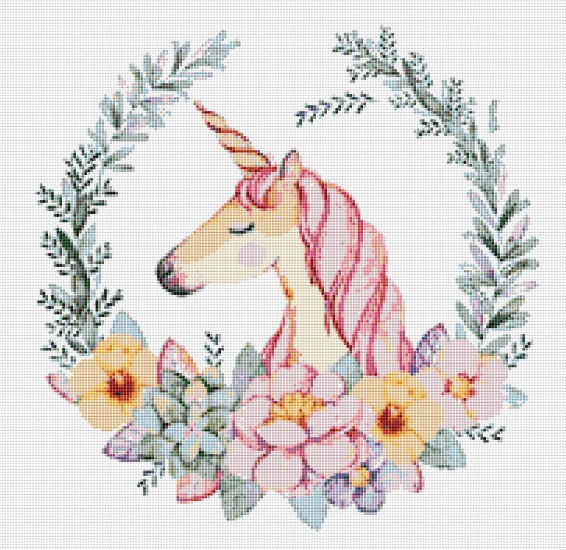 Unicorn Cross Stitch Pattern 6 Instant PDF Download Unicorn - Etsy