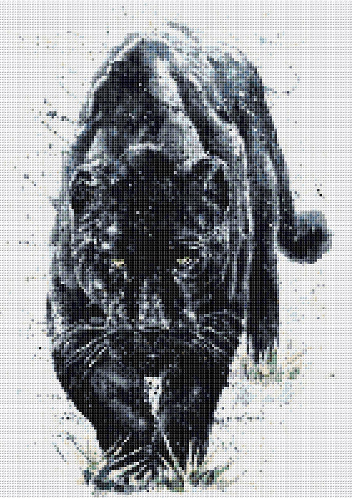 Jaguar Cross Stitch Pattern 1 Instant PDF Download Leopard - Etsy