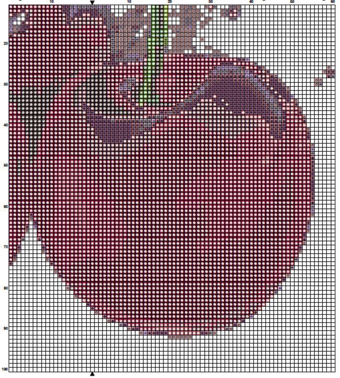 Cherries Cross Stitch Pattern 1 Instant PDF Download Cherry | Etsy
