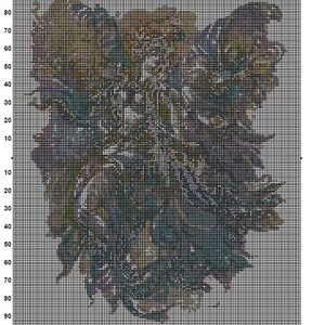 Fairy Cross Stitch Pattern 1 Instant PDF Download - Faerie Watercolor ...