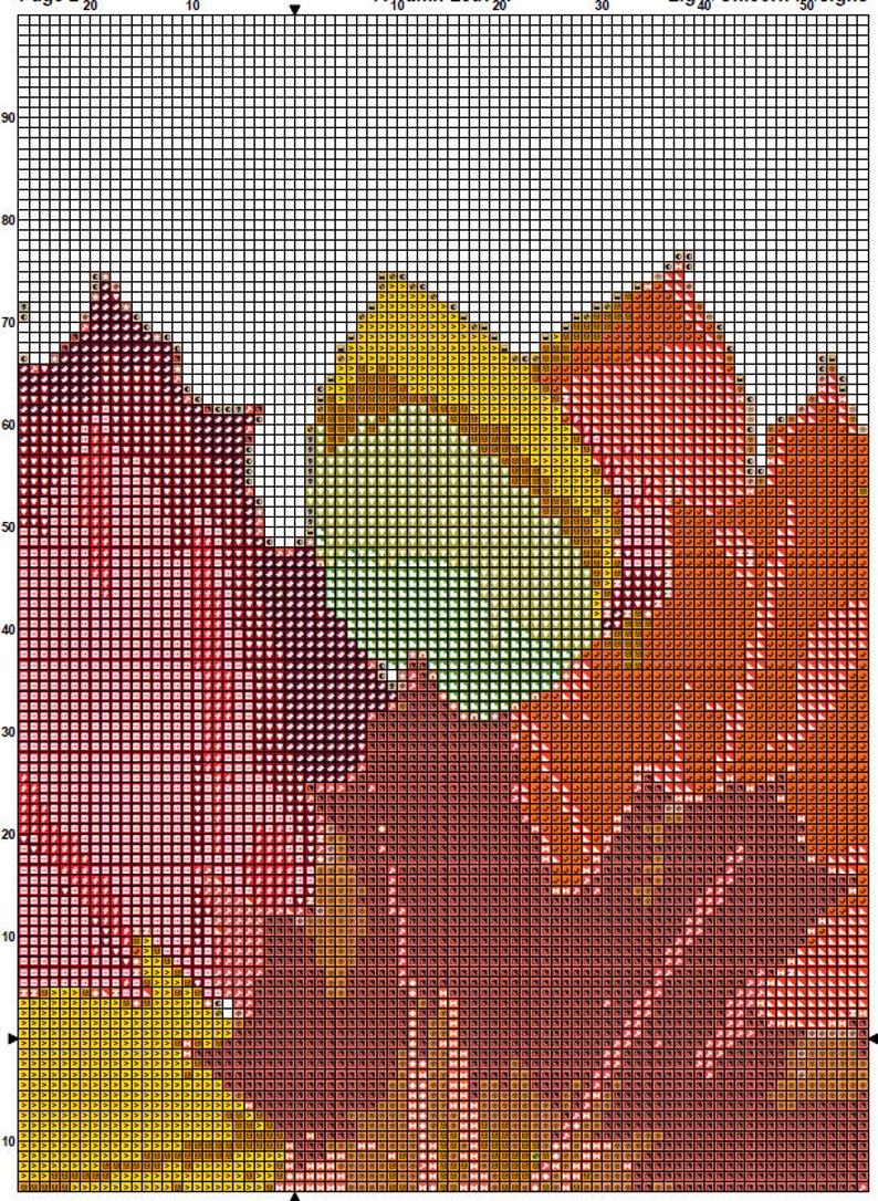 Autumn Leaves Cross Stitch Pattern Instant PDF Download | Etsy