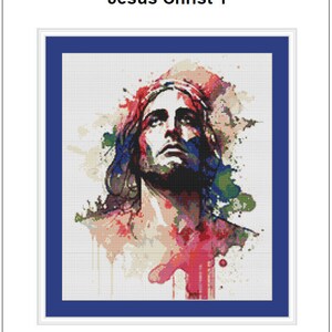 Jesus Christ Cross Stitch Pattern 1 Instant PDF Download - Jesus of ...