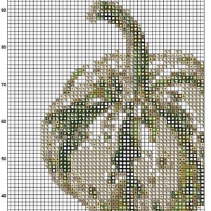Pumpkins Cross Stitch Pattern 6 Instant PDF Download - Autumn Watercolor Cross Stitch Pattern ...