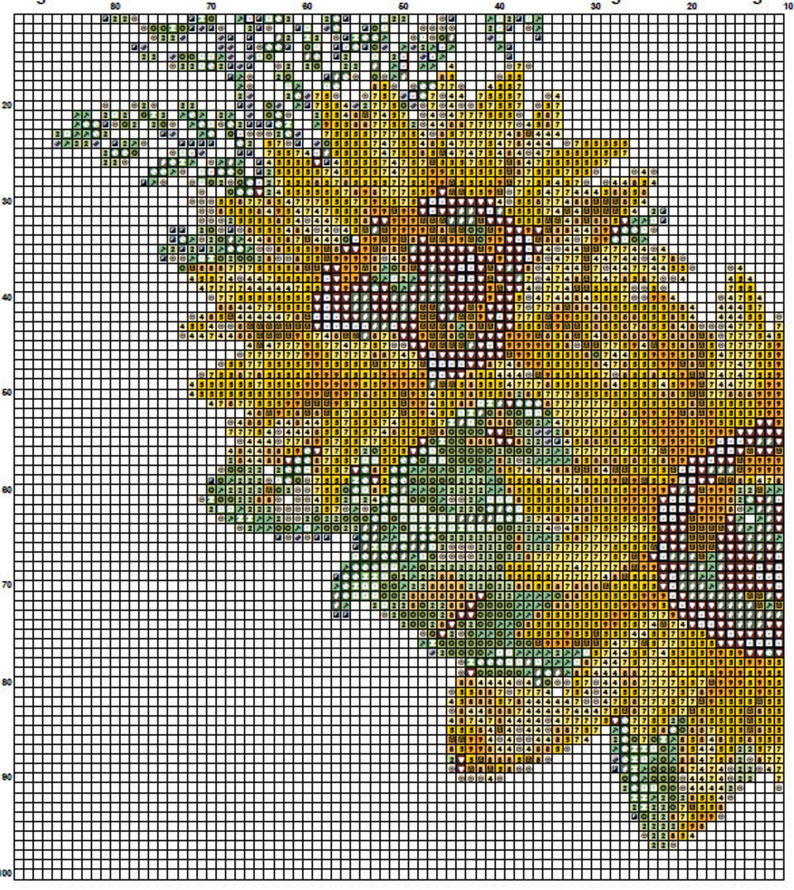Sunflower Wreath Cross Stitch Pattern 1 Instant PDF Download - Etsy UK