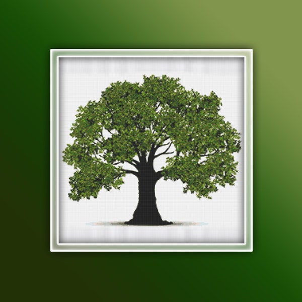 Oak Tree Cross Stitch - Etsy