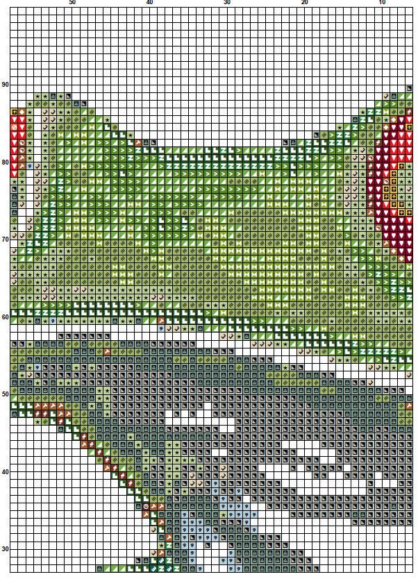 Frog Cross Stitch Pattern 5 Instant PDF Download Green Frog - Etsy