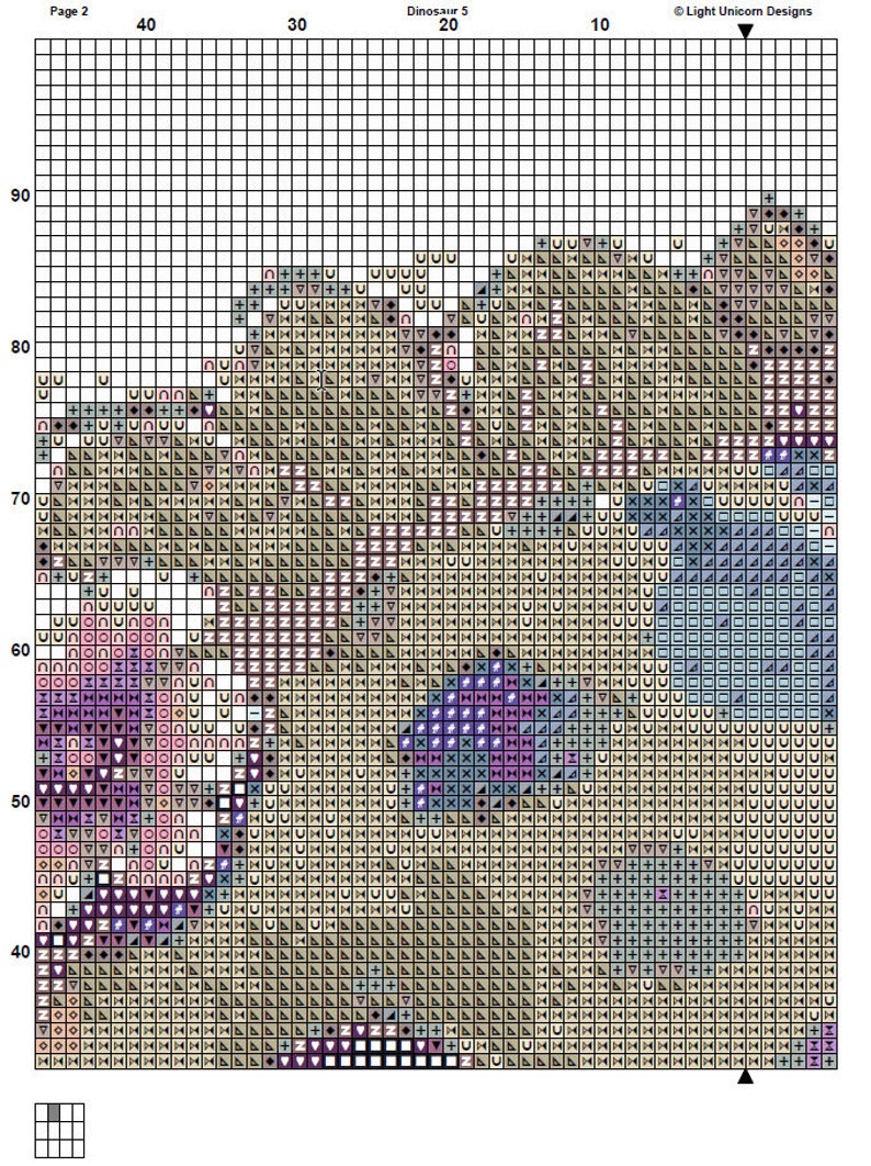 Dinosaur Cross Stitch Pattern 5 Instant PDF Download - Etsy