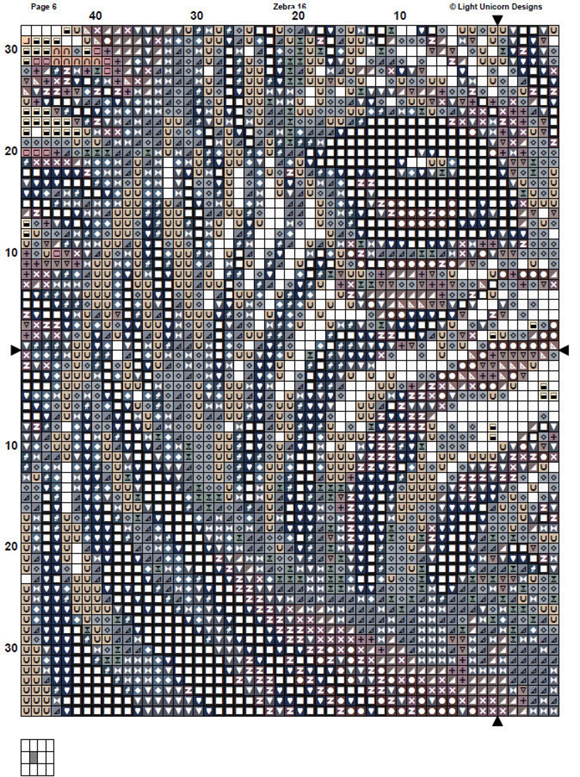 Zebra Cross Stitch Pattern 16 Instant PDF Download - Zebra Watercolor ...