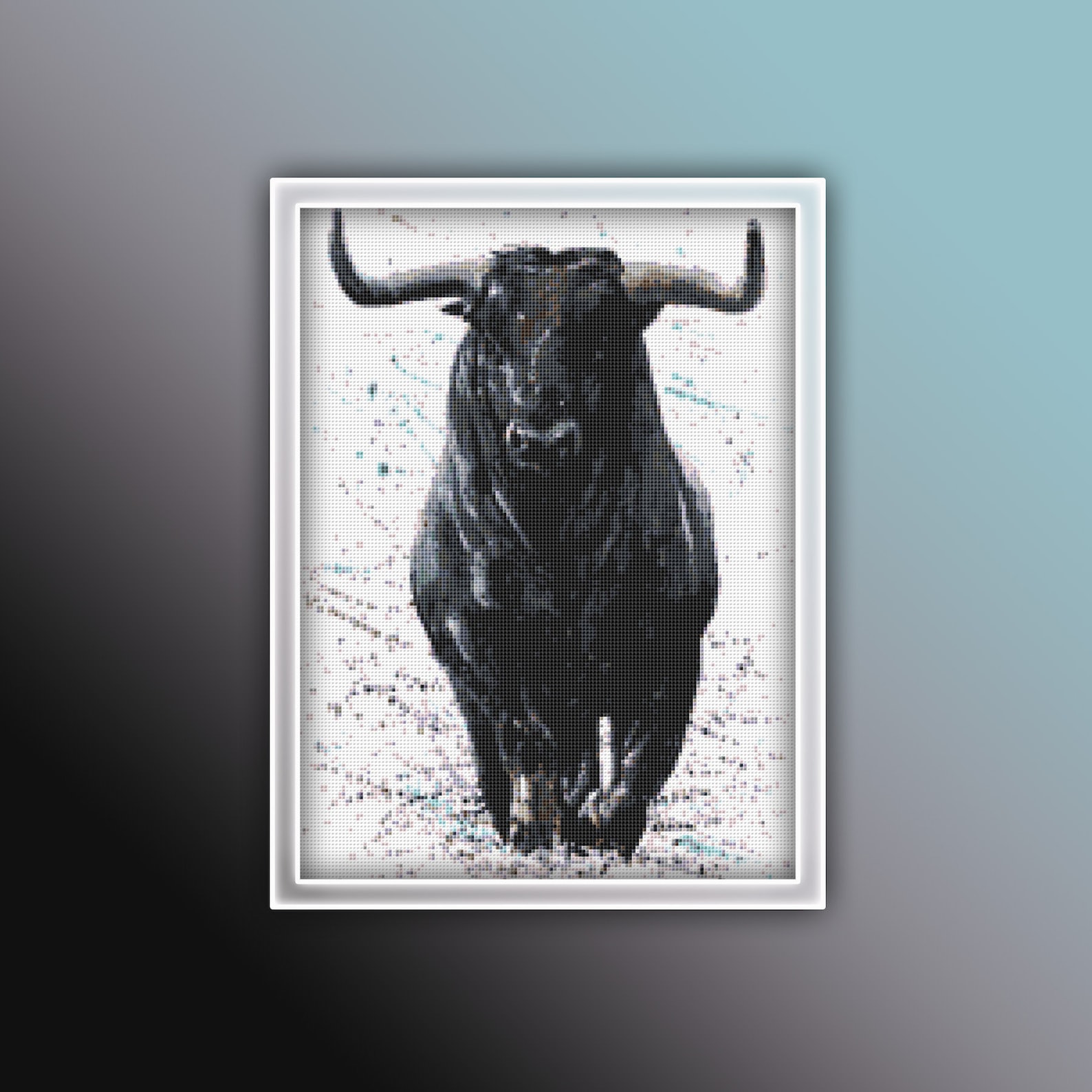 Bull Cross Stitch Pattern 1 Instant PDF Download Bull Watercolor Cross ...